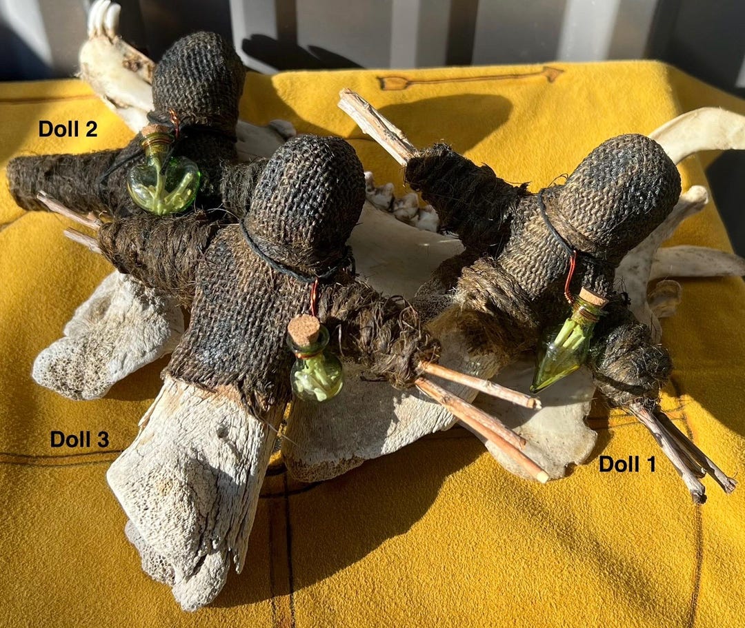 Handmade Altar Protection Doll: Creepy Bone Bottle Amulet - Etsy