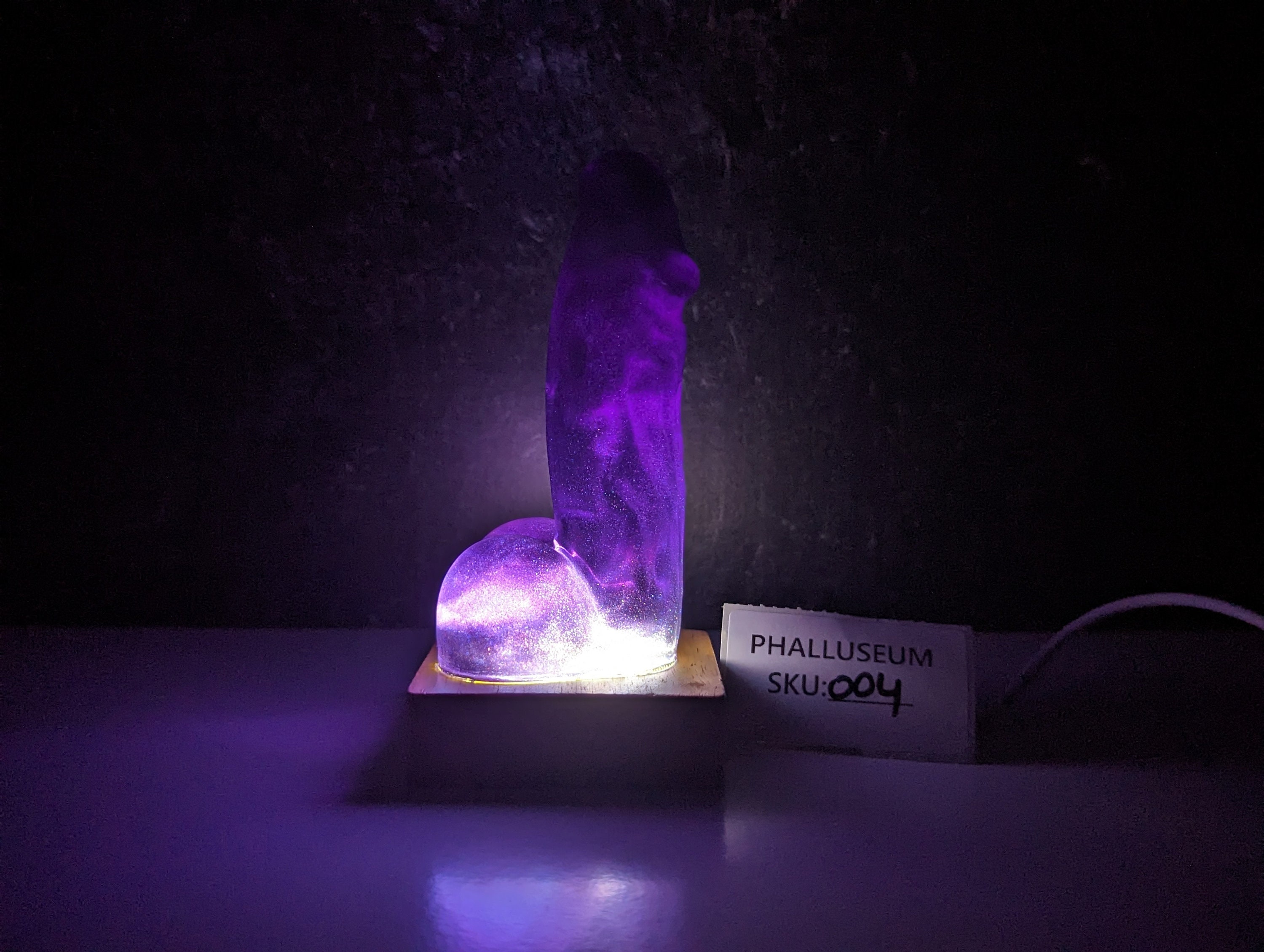Purple Phallus, Resin Penis, Phallic Sculpture, Penis Figurine, Resin ...