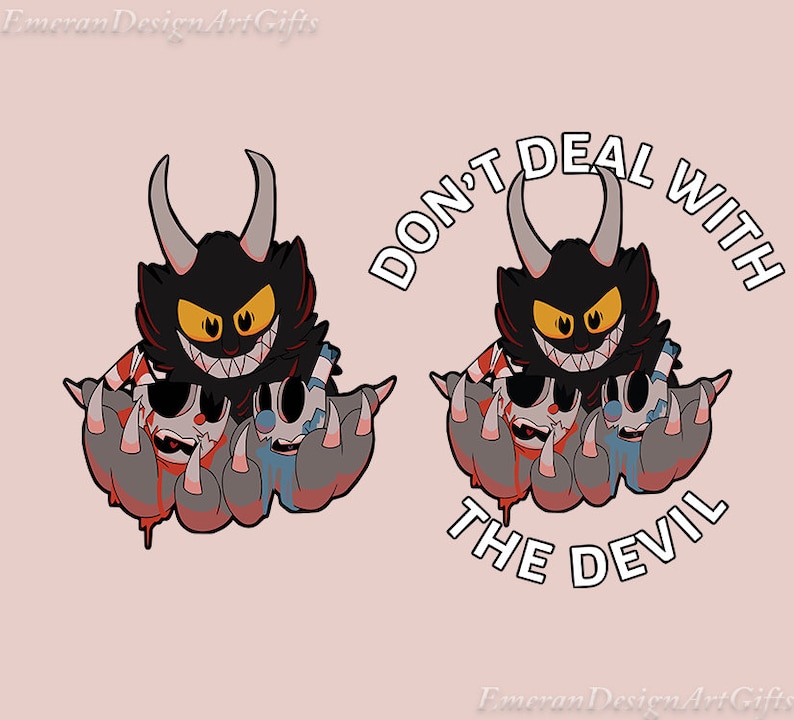 Cuphead Svg, Cuphead and Mugman, the Devil Svg, Cartoon Svg, for Kids ...