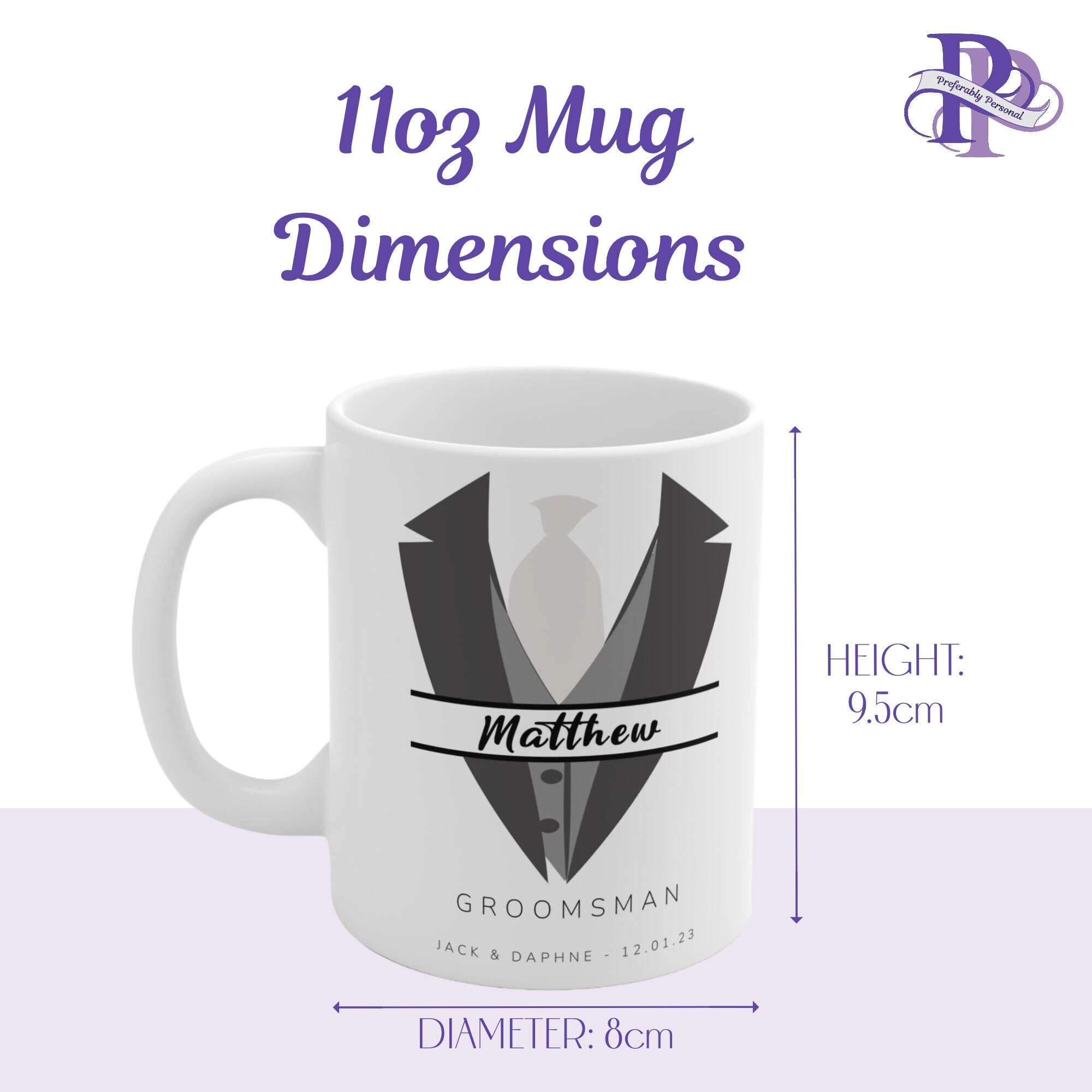 Personalized Groomsmen Mug: Custom Suit Colors, Wedding Party Gift - Etsy