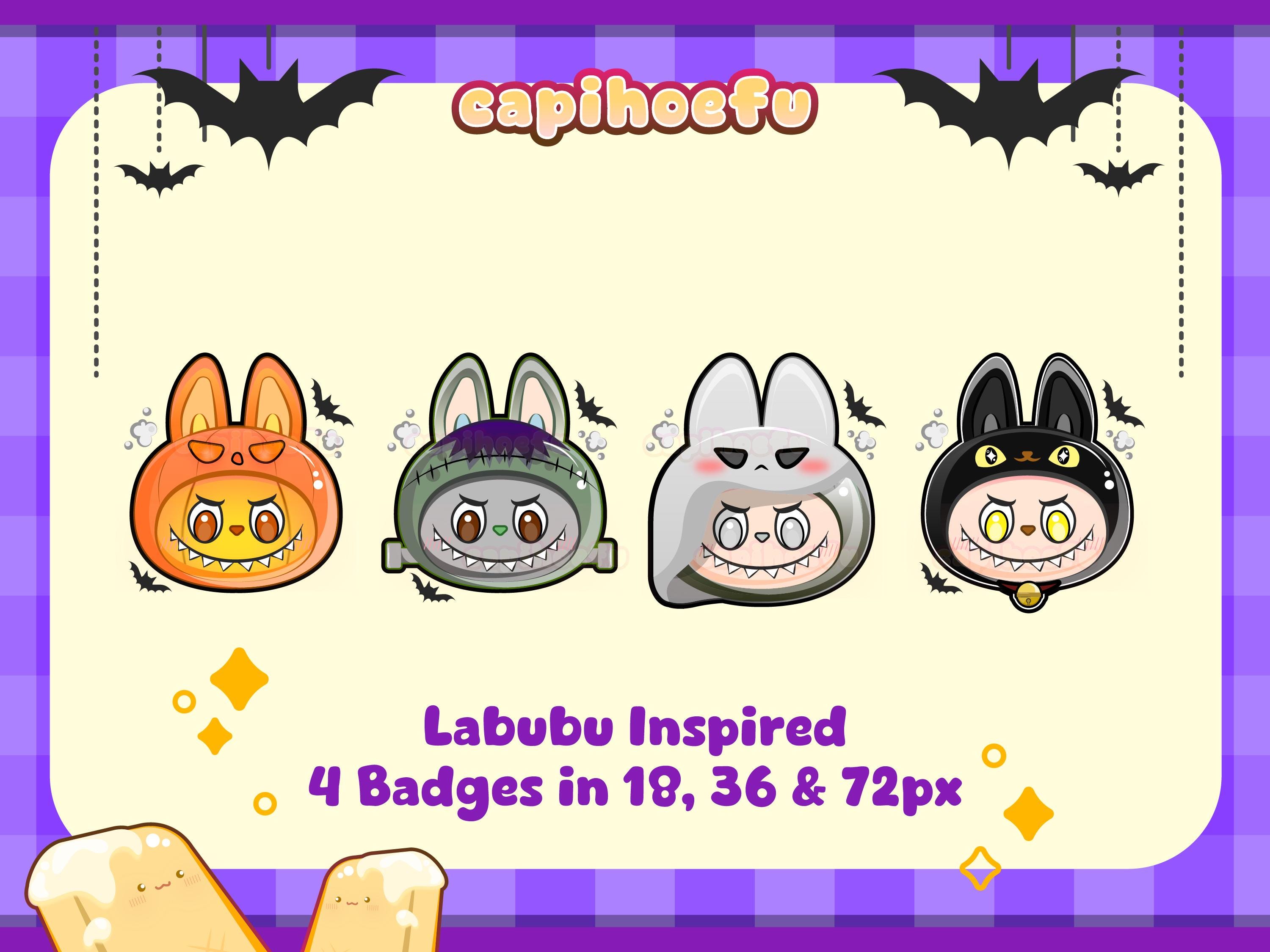 Labubu Inspired Sub Badges, Halloween, Popmart, Youtube, Gradient ...