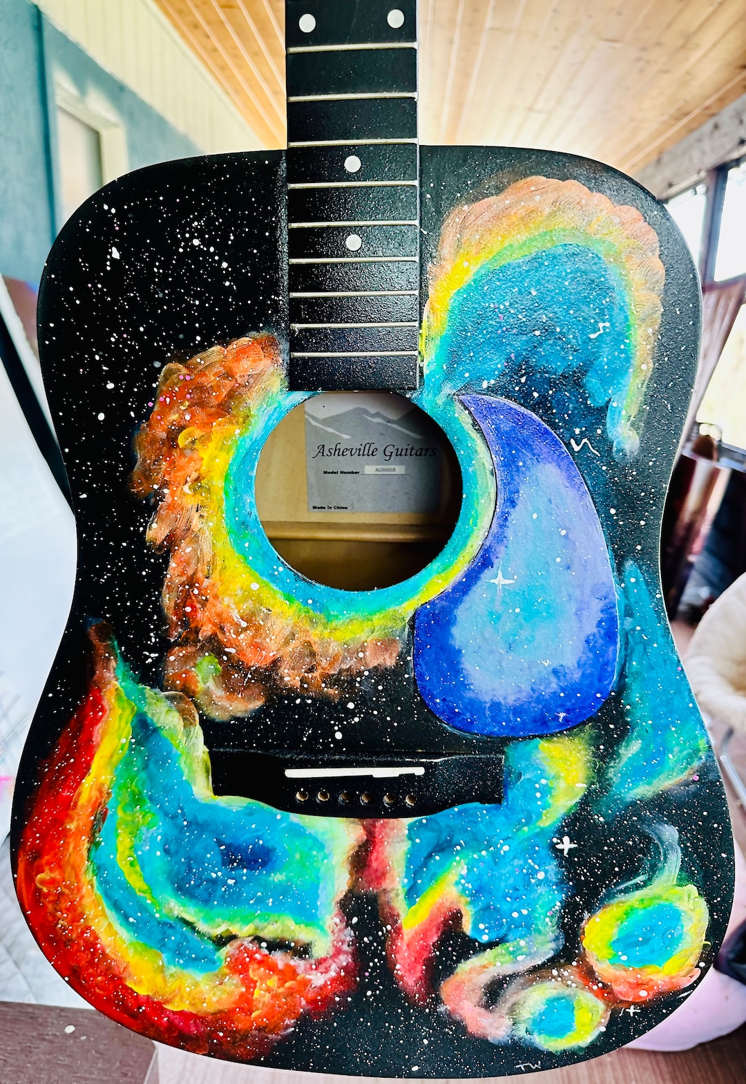 Custom Painted Acoustic Guitar - Etsy