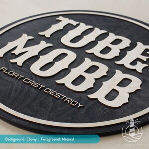 Circular Custom Logo Wood Sign - Personalized Round Circle Signage - Etsy