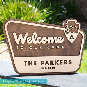 Custom National Park Service Sign, Family Name National Forest Sign ...