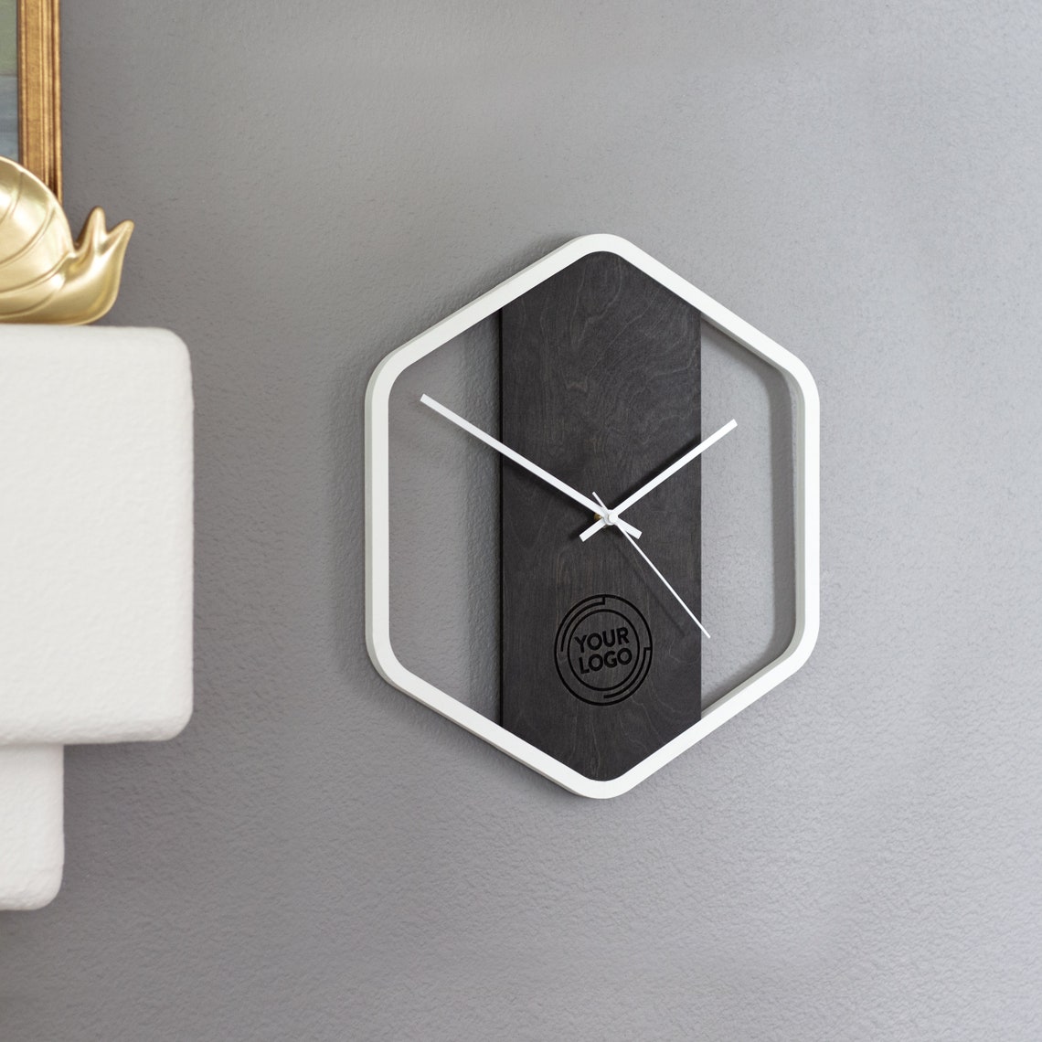 Personalized Minimalist Wall Clock, Modern Silent Clock, Customizable ...