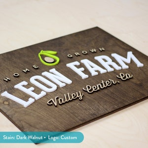 Custom Logo Wood Business Sign - Etsy