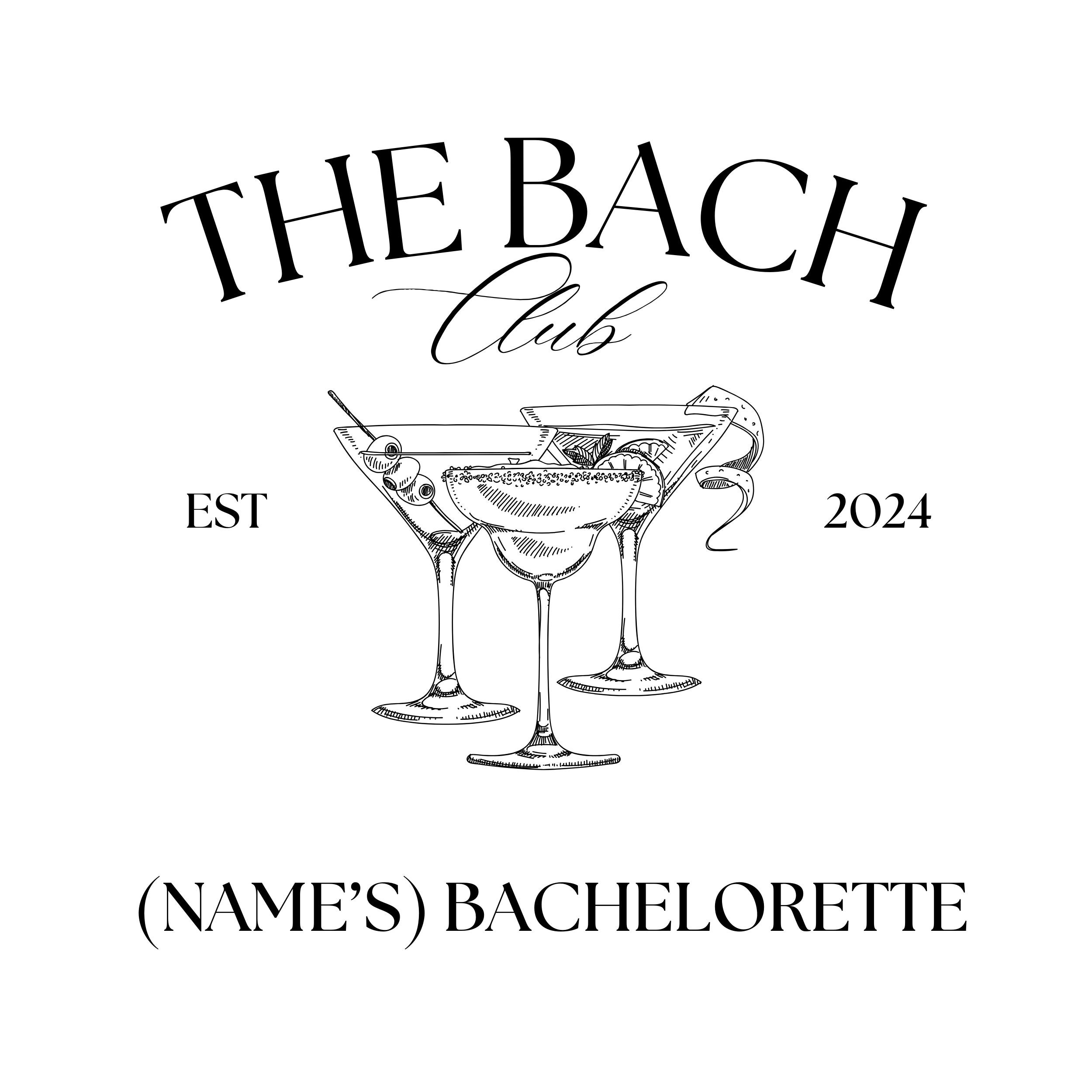 The Bach Club Tee, Personalized Bachelorette Party T Shirt ...