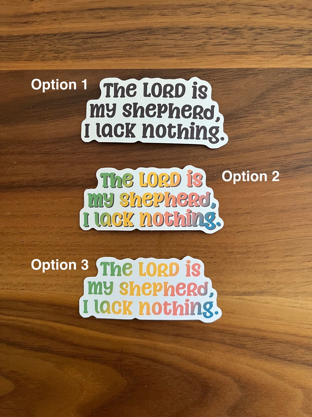 The LORD is My Shepherd I Lack Nothing | Psalm 23 | Christian Sticker ...