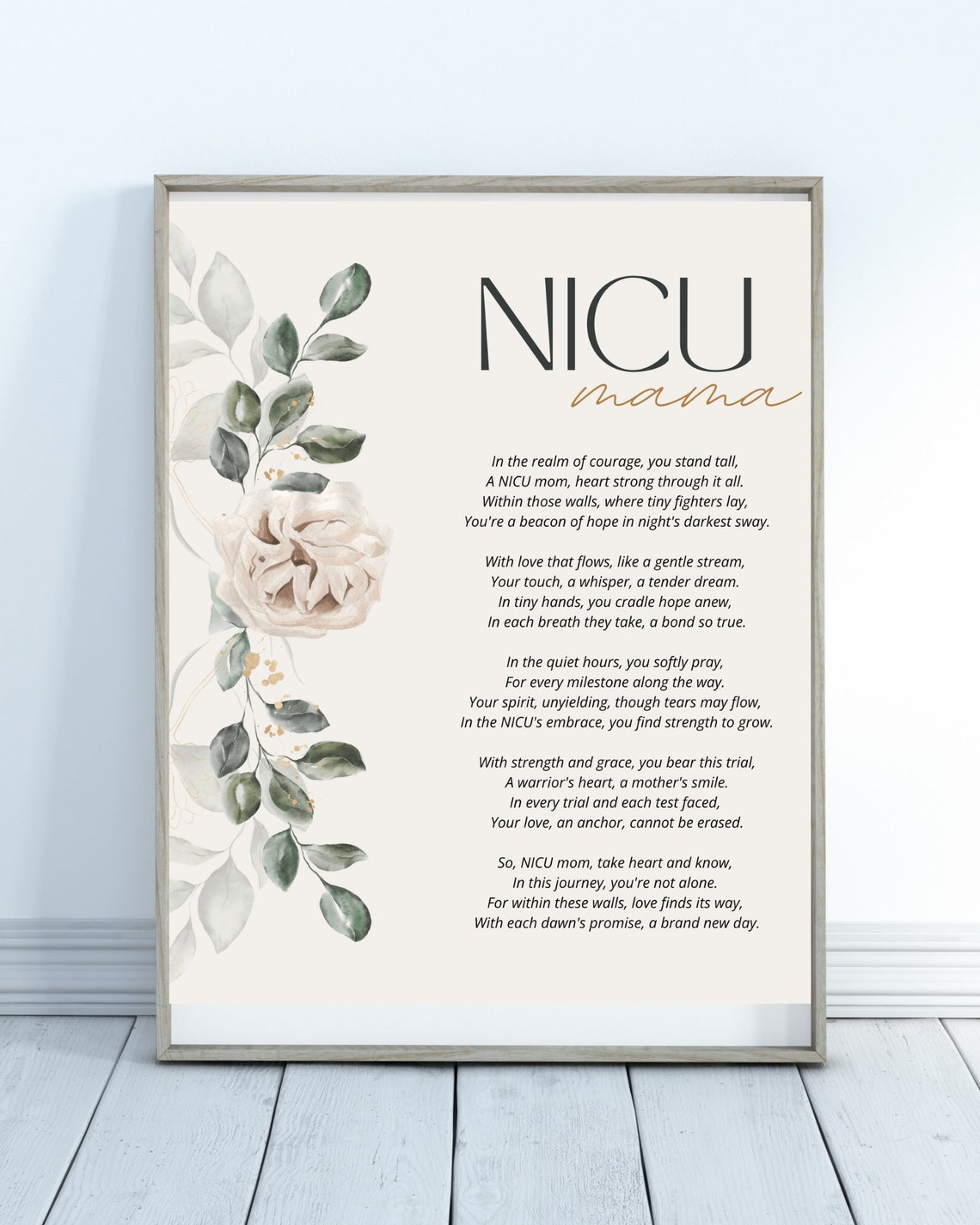 NICU Mom Poem Gift - Digital Download - Etsy