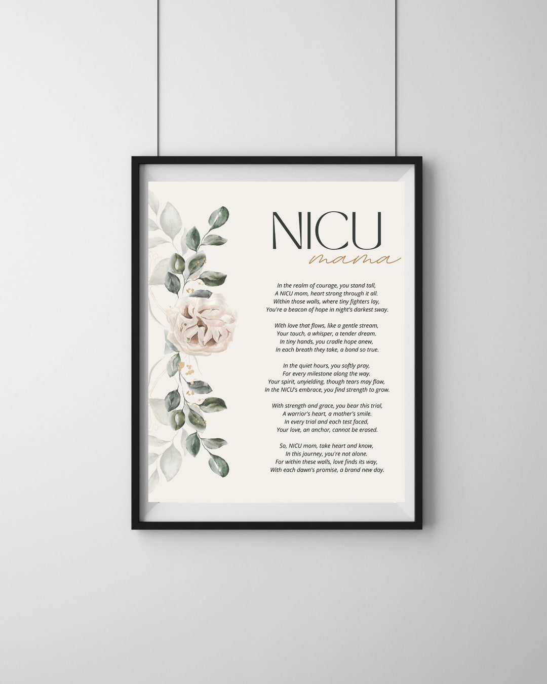 NICU Mom Poem Gift - Digital Download - Etsy