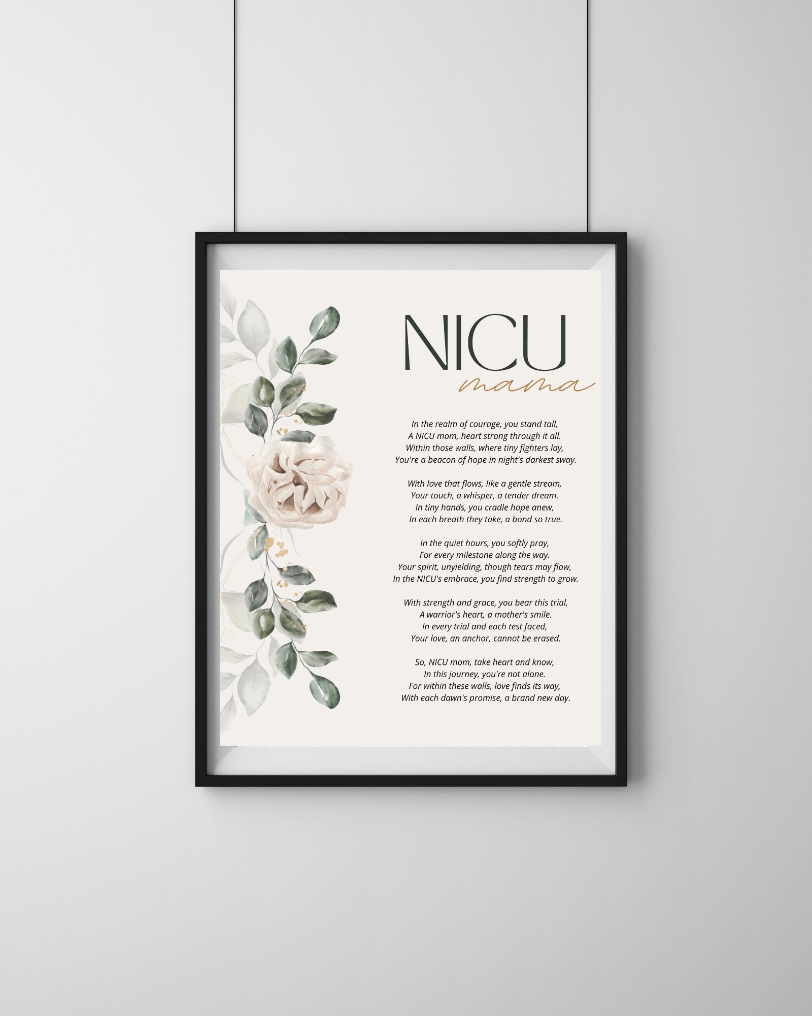 NICU Mom Poem Gift - Digital Download - Etsy