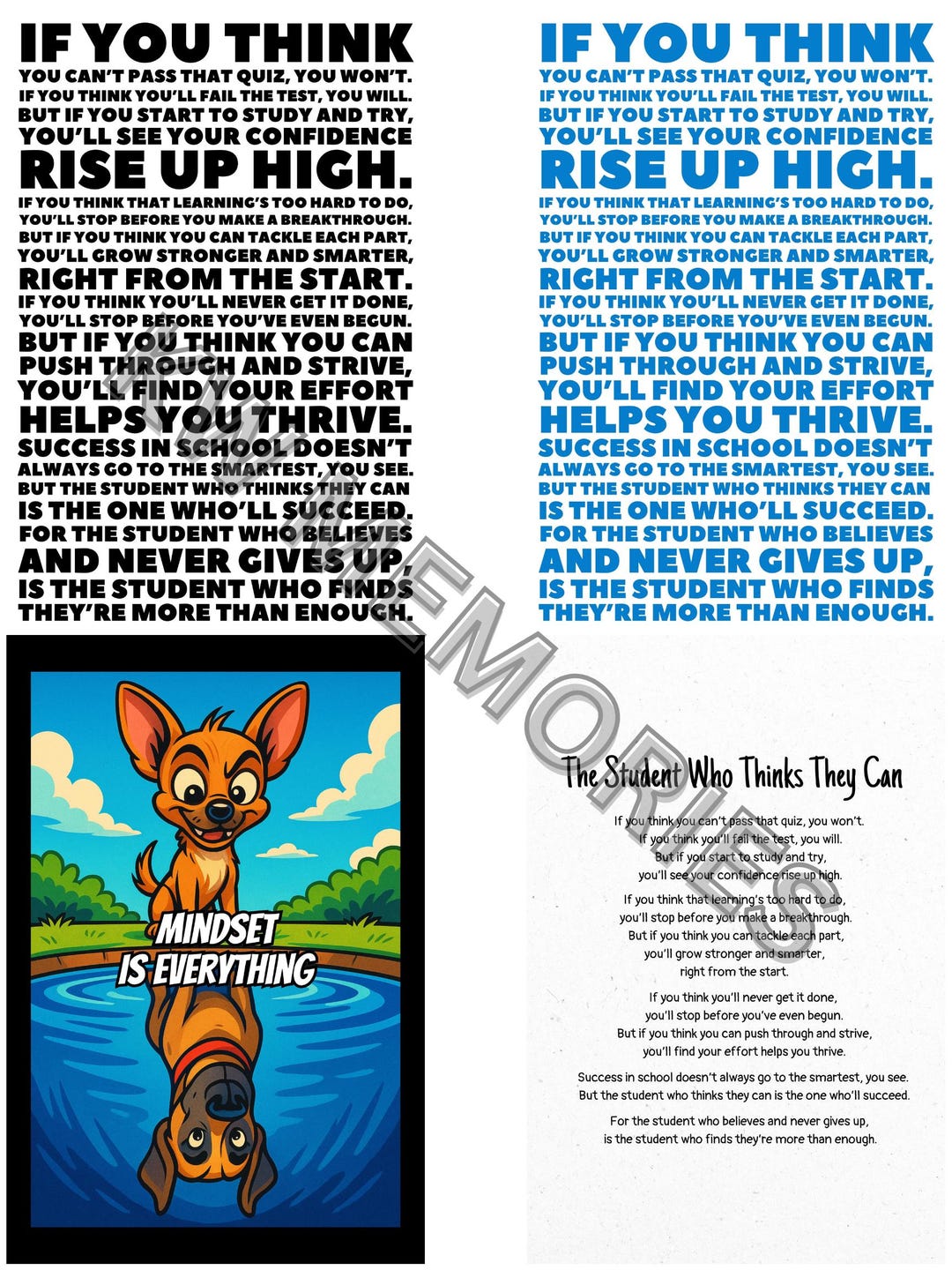 Motivational Quote Posters, Growth Mindset Wall Art, Office Decor ...