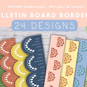 Classroom Bulletin Board Borders Printable Classroom Decor - Etsy