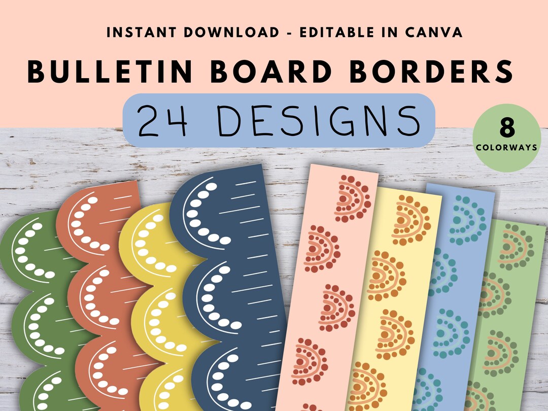 Classroom Bulletin Board Borders, Printable Classroom Decor Elementary ...