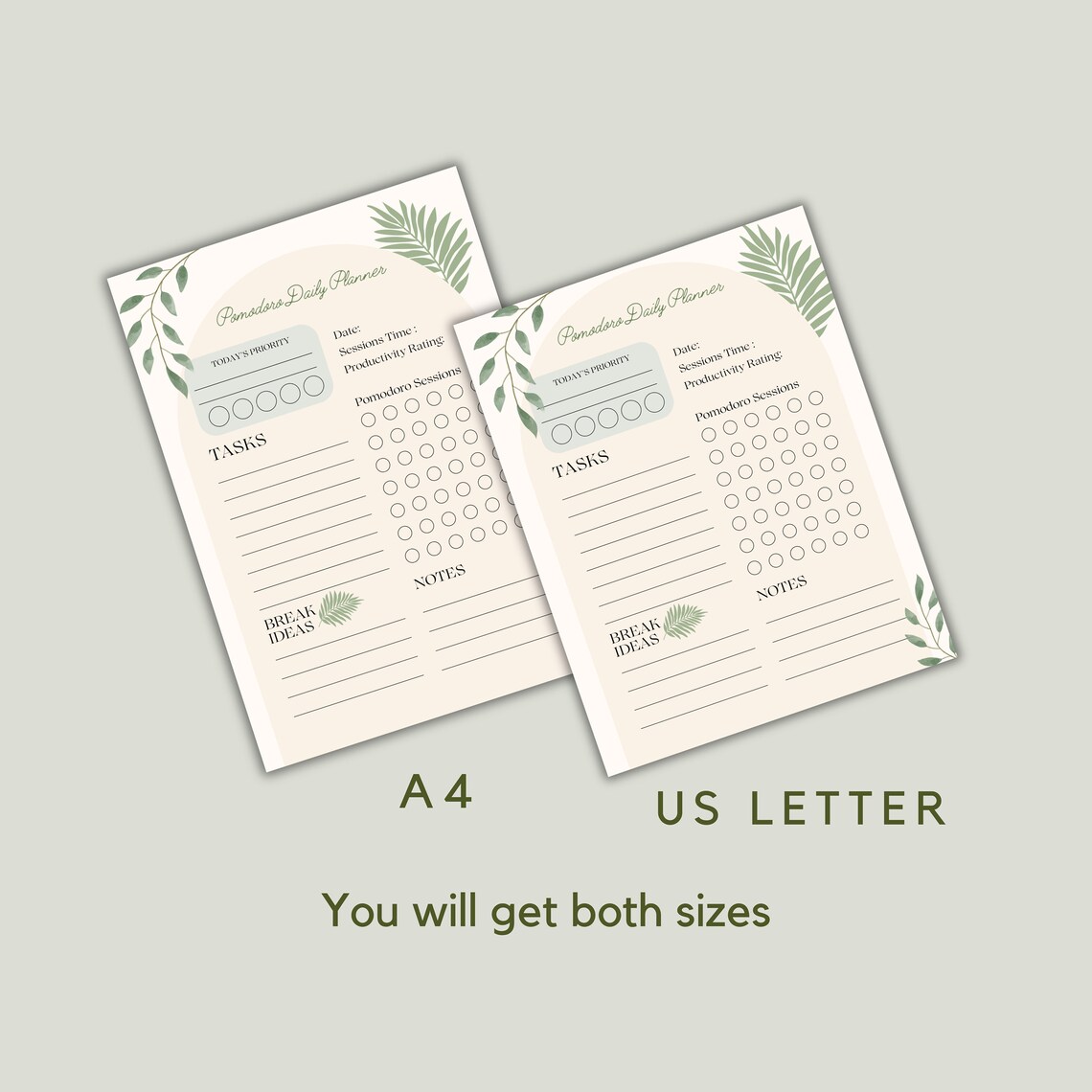 Pomodoro Printable Planner, Pomodoro Tracker, Student Planner 2024 ...