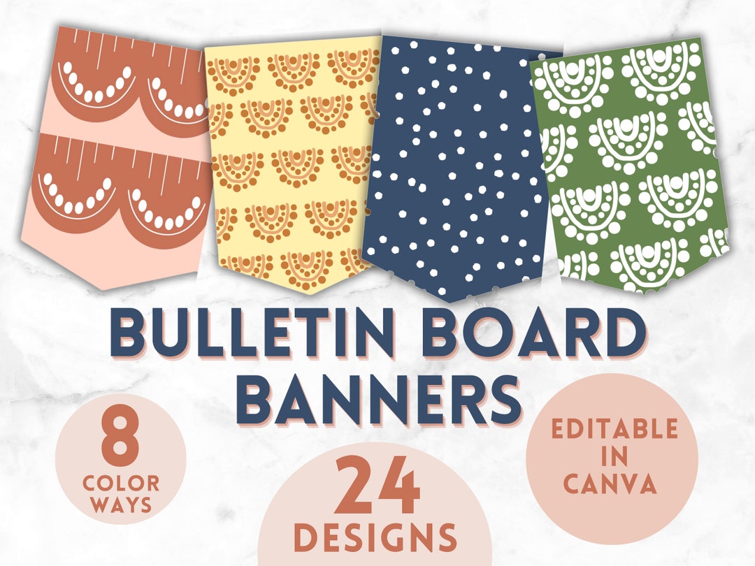 Back to School Classroom Decor Printable Bulletin Board Banners ...