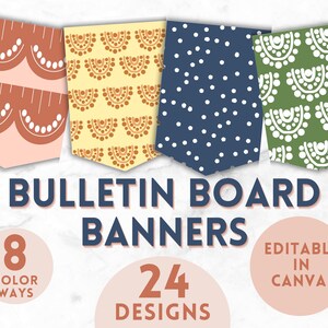 Back to School Classroom Decor Printable Bulletin Board Banners ...