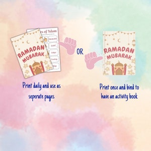 Ramadan Activity Sheets, Kids Islamic Learning, Eid Activity Book ...