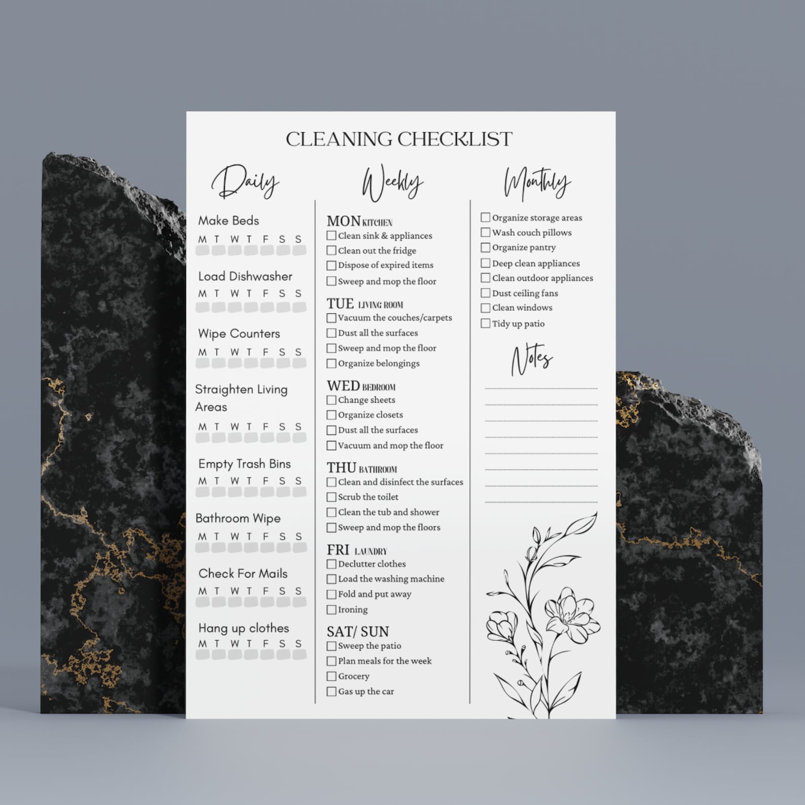 Printable Cleaning Schedule, Working Moms, Cleaning Checklist, House ...