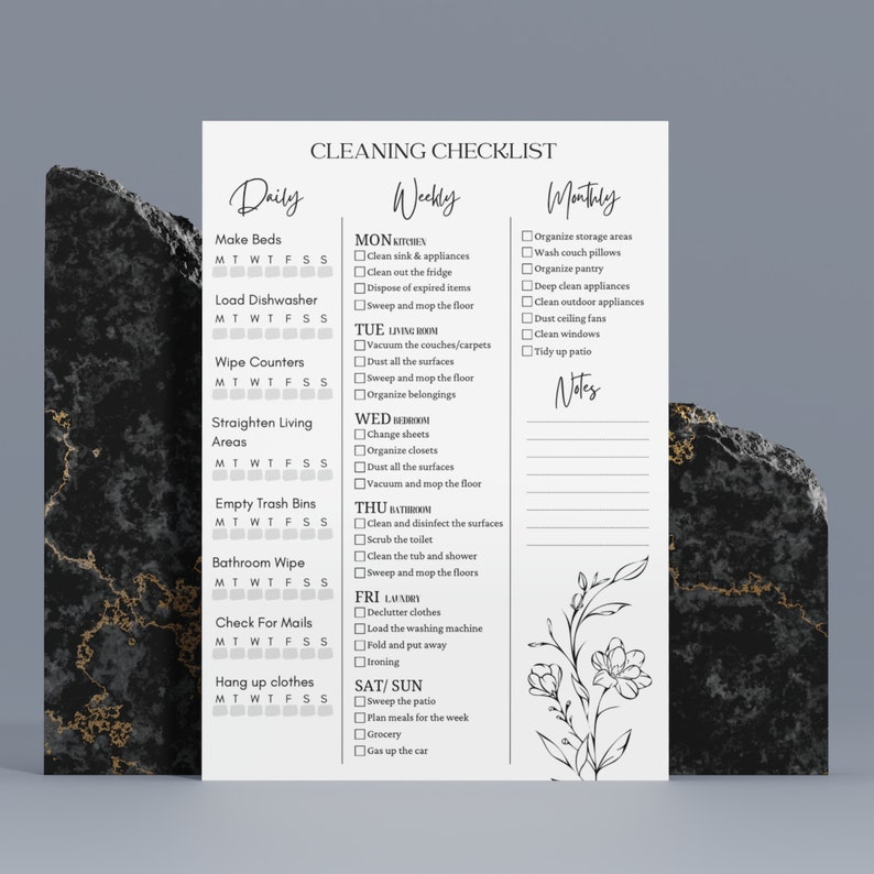 Printable Cleaning Schedule, Working Moms, Cleaning Checklist, House ...