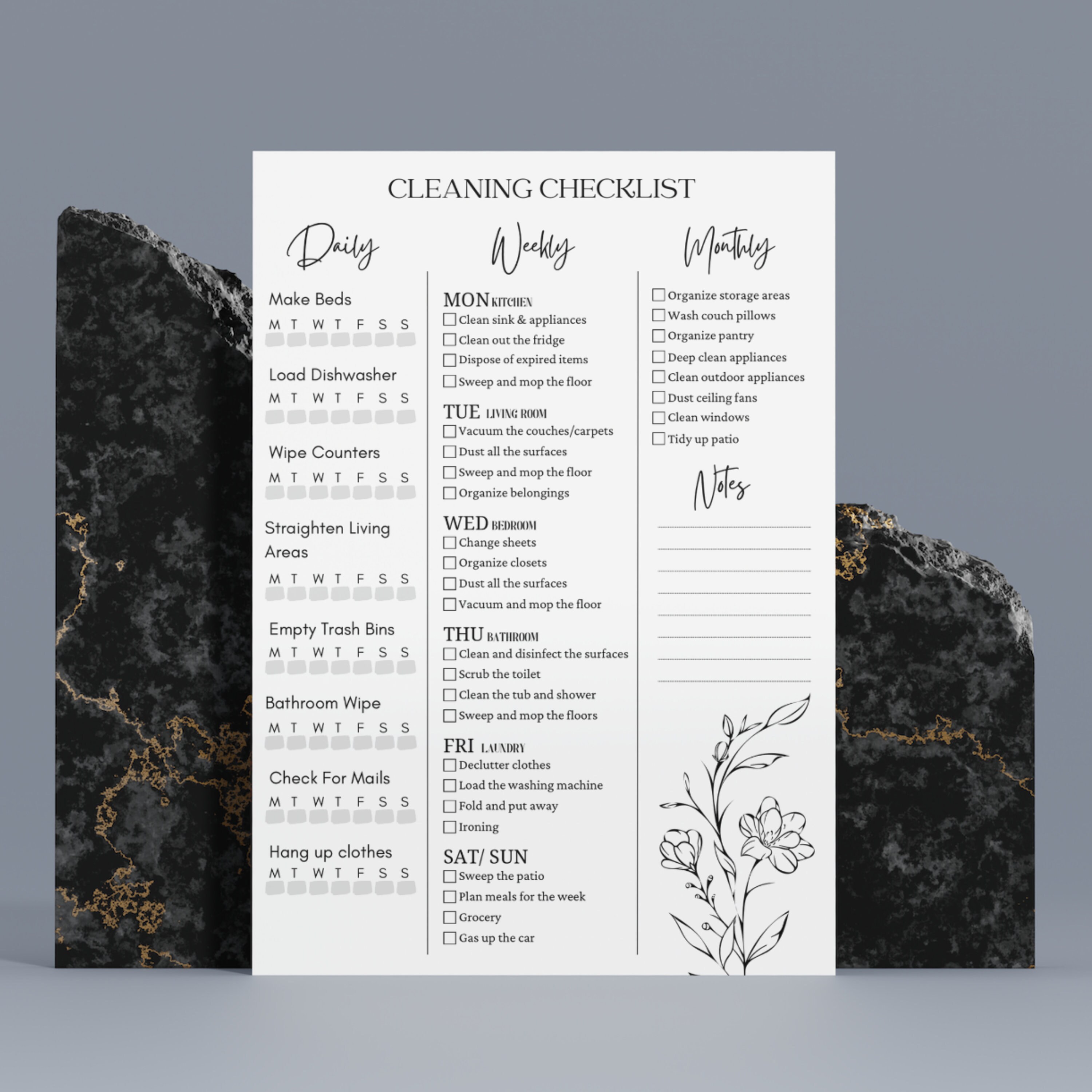 Printable Cleaning Schedule, Working Moms, Cleaning Checklist, House ...
