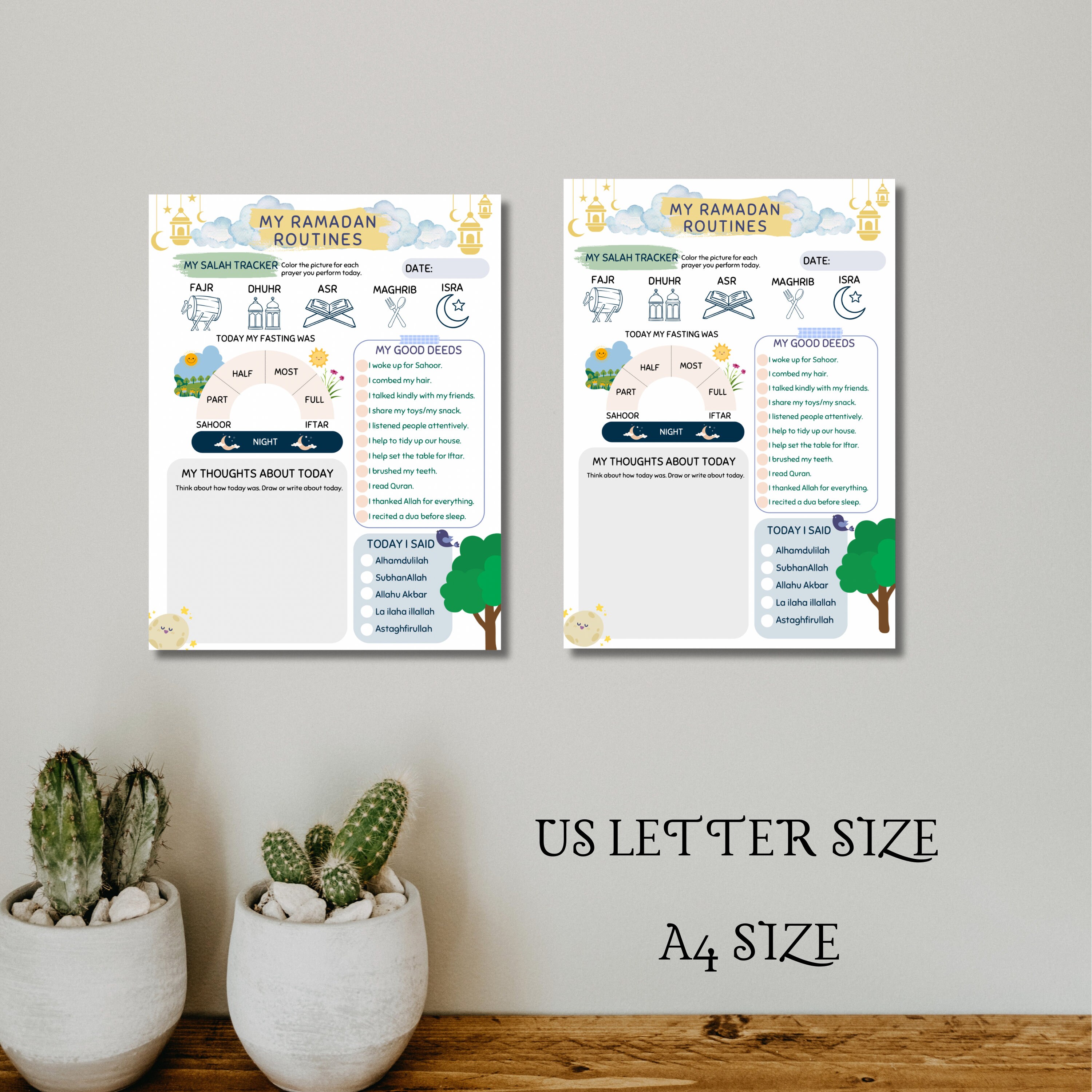 Ramadan Routines, Planner for Kids, PDF, Ramadan Journal, Salah Tracker ...