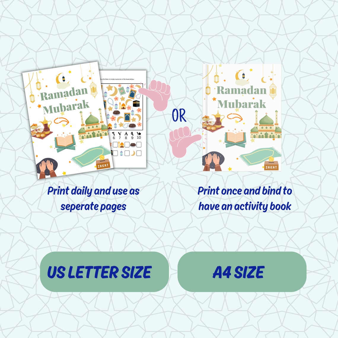 Ramadan Activity Book, Kids Islamic Learning, Eid Activity Sheets ...