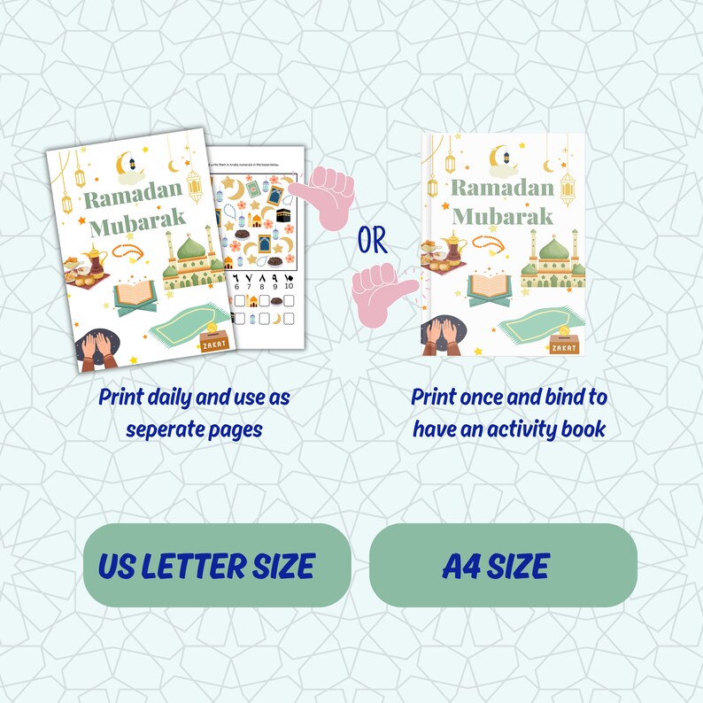 Ramadan Activity Book, Kids Islamic Learning, Eid Activity Sheets ...