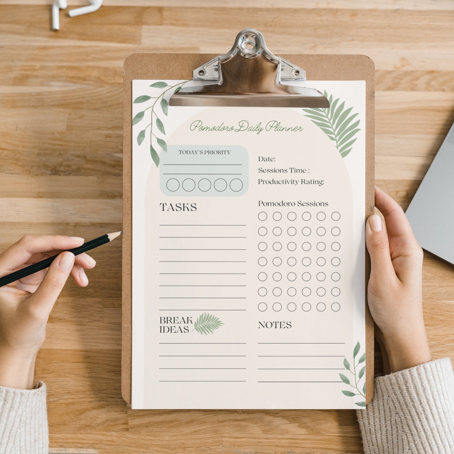 Pomodoro Printable Planner, Pomodoro Tracker, Student Planner 2024 ...