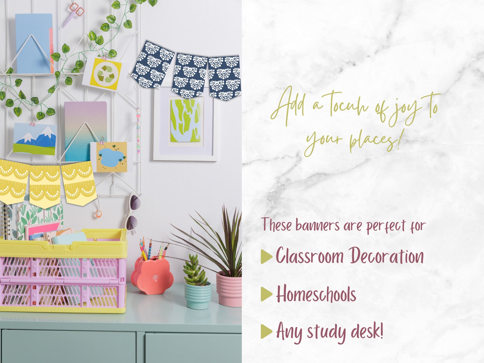 Back to School Classroom Decor Printable Bulletin Board Banners ...