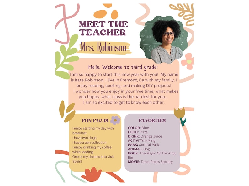 Back to School Meet the Teacher Classroom Printable Template - Canva ...