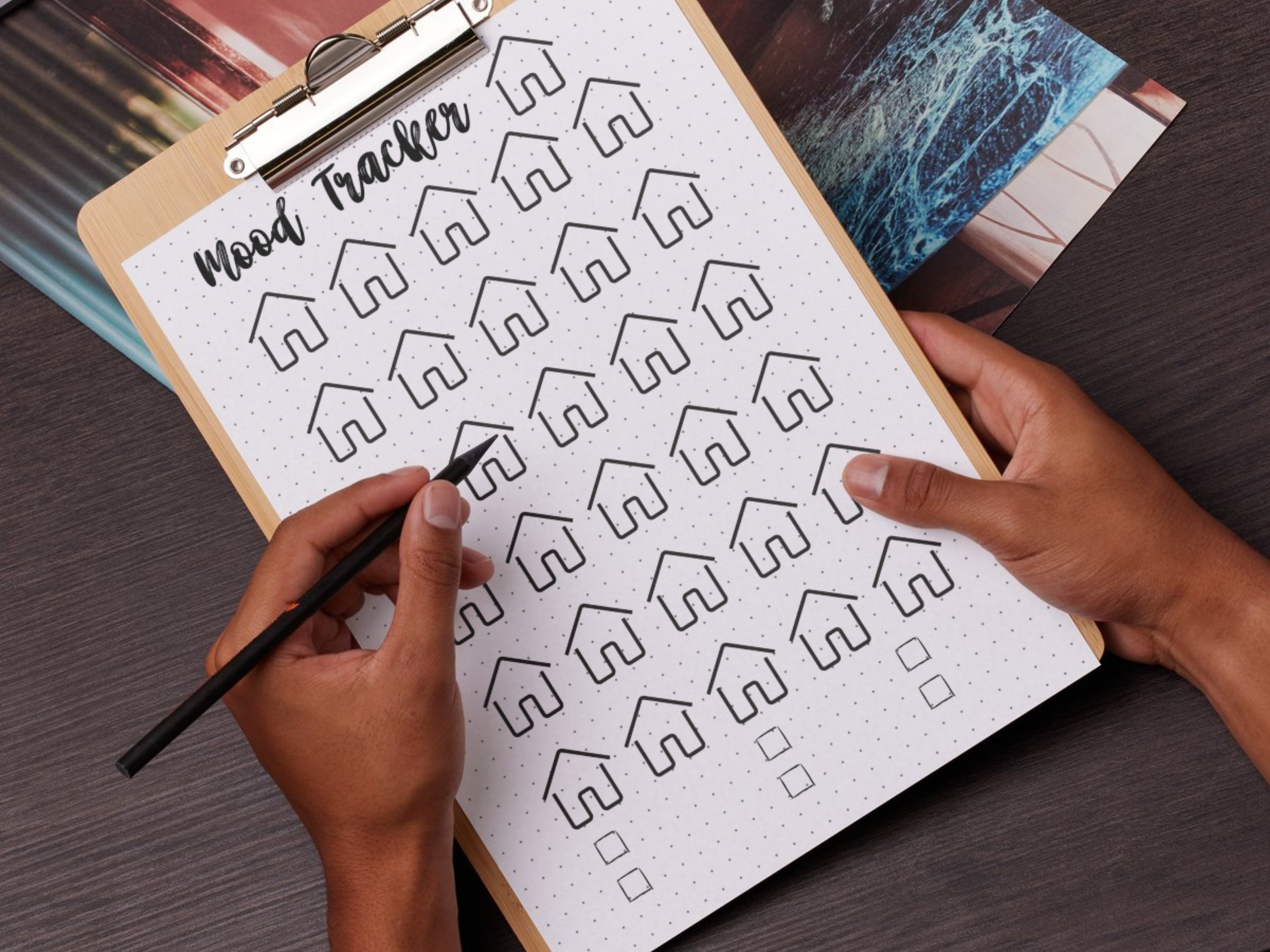 Monthly Mood Tracker, Printable Mental Health Wellness Journal, A5 ...
