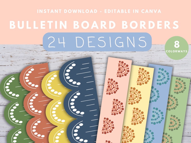 Classroom Bulletin Board Borders Printable Classroom Decor - Etsy