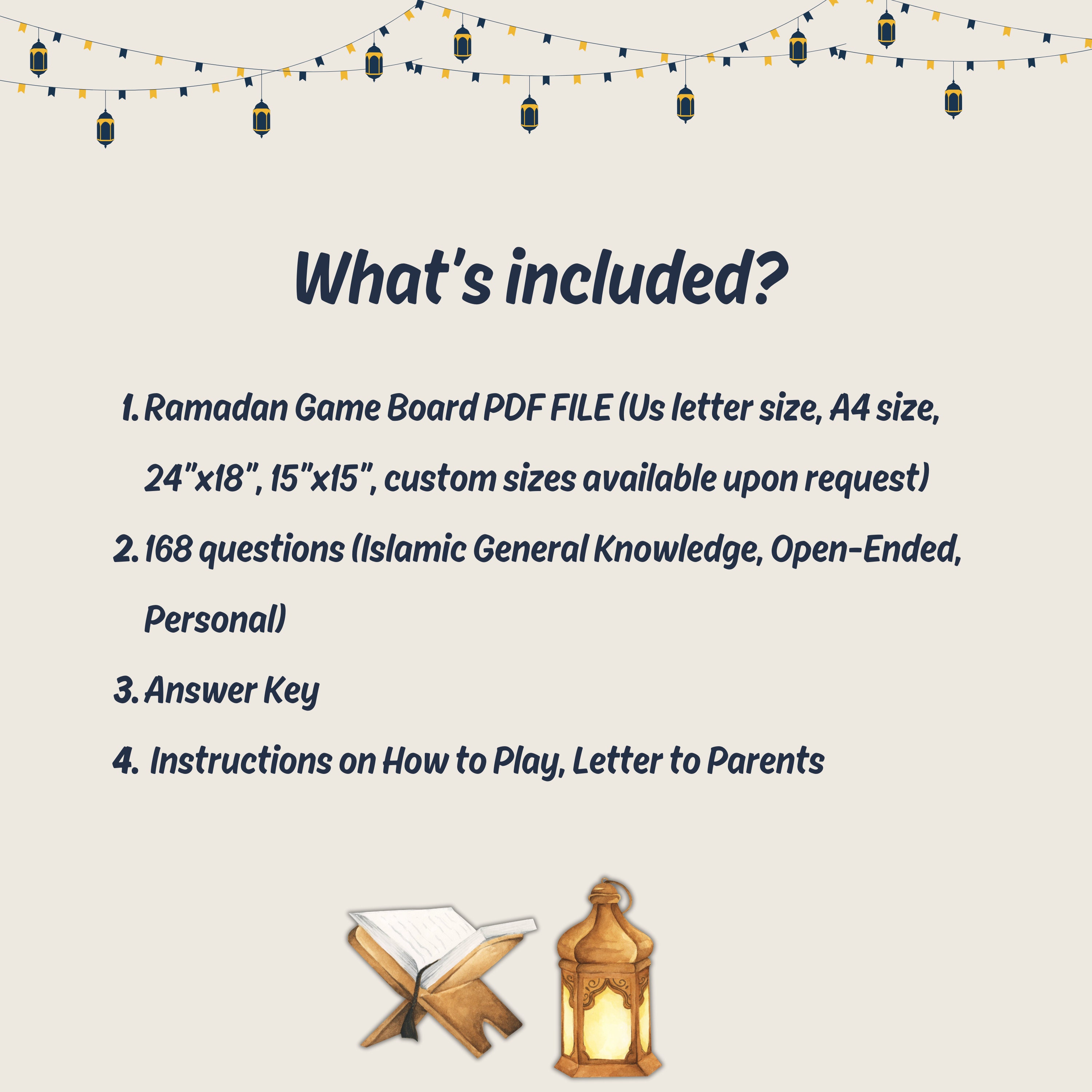 Ramadan Activities, Ramadan Board Game for Kids, Islamic Learning Game ...