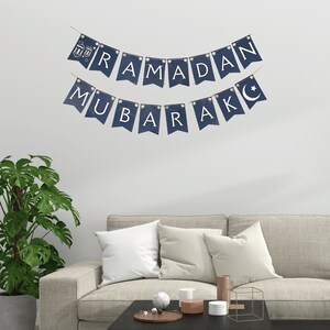 Ramadan Mubarak Banner, Printable Decor, Digital Download, DIY Project ...
