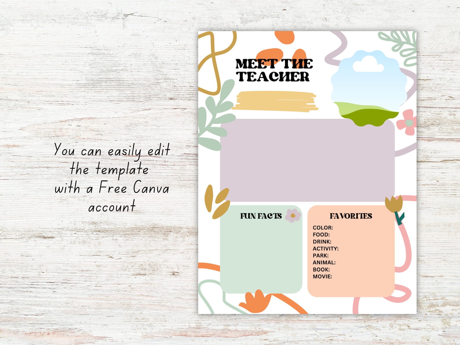 Meet the Teacher Classroom Printable Template, Back to School for ...