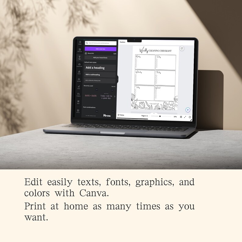Weekly Cleaning Checklist, Working Moms, Printable Minimalist Cleaning ...