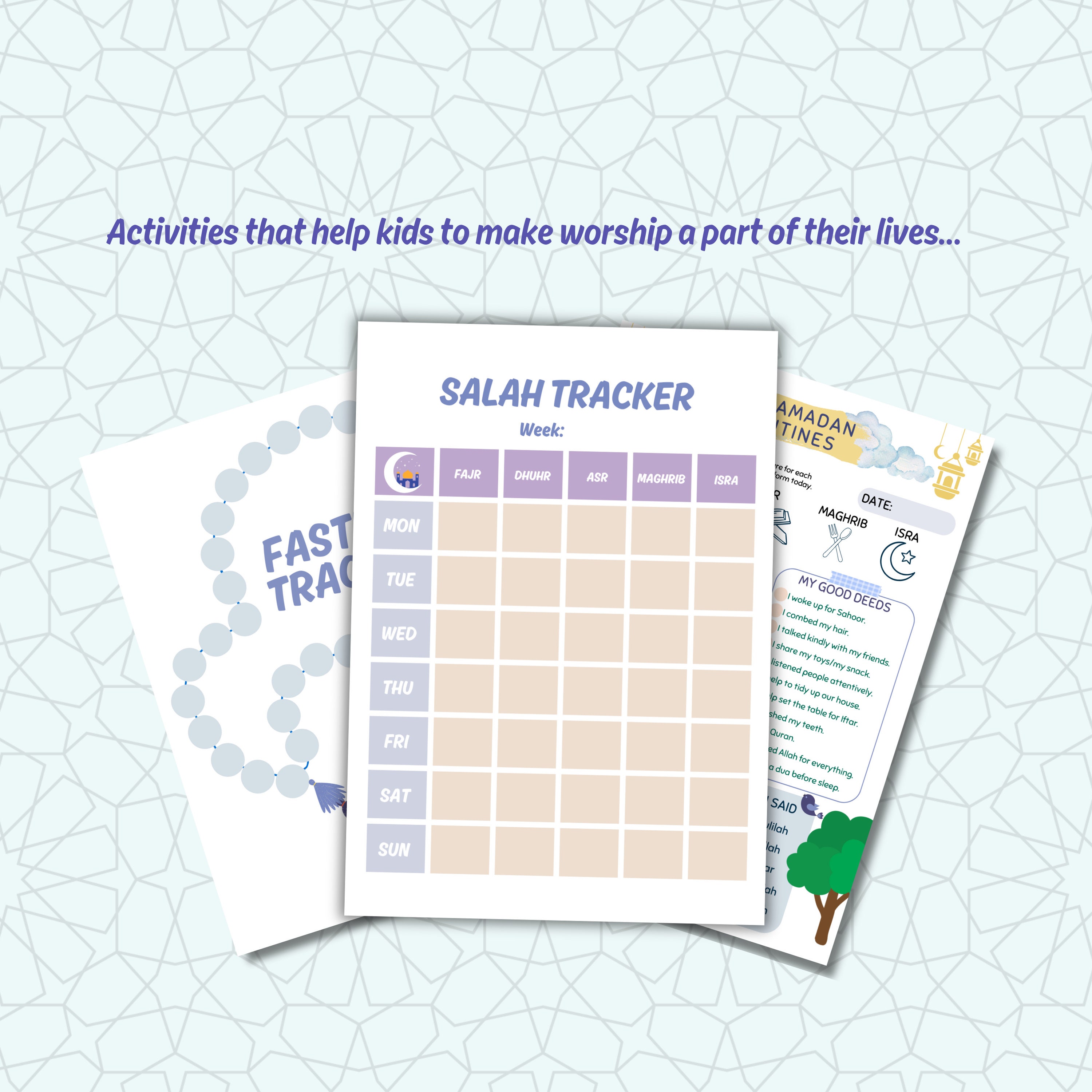 Ramadan Activity Book, Kids Islamic Learning, Eid Activity Sheets ...