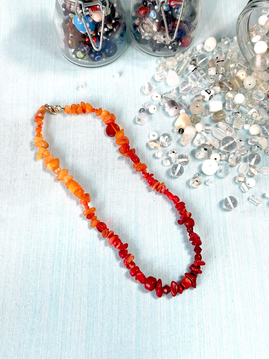 Firey Gradient Necklace - Etsy