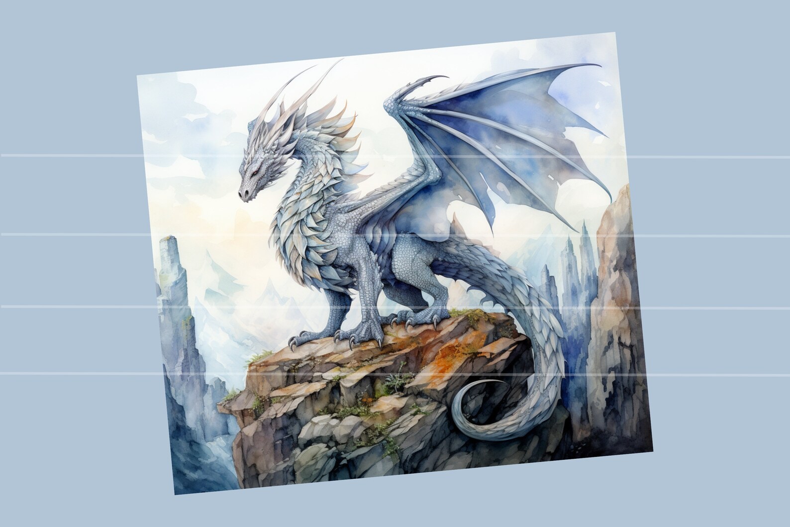 Silver Dragon Tumbler Wrap - Sublimation, PNG - Etsy