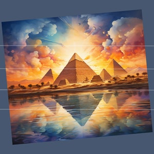 Egyptian Pyramids Tumbler Wraps - Pharaoh, Egypt, PNG, Sublimation - Etsy
