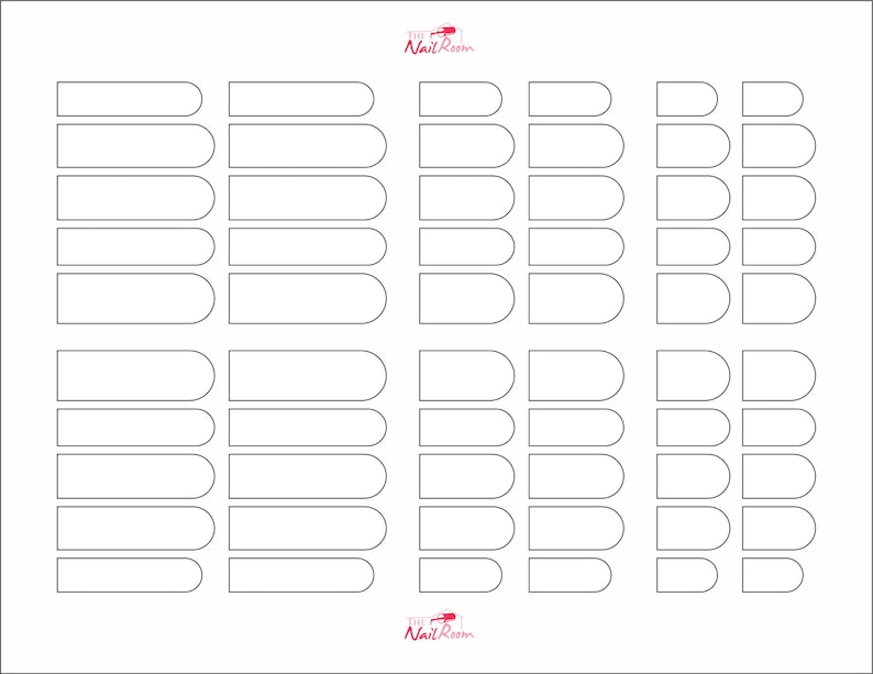 Round Nail Decal Template: Custom Wrap, 3 Sizes (canva, Cricut ...