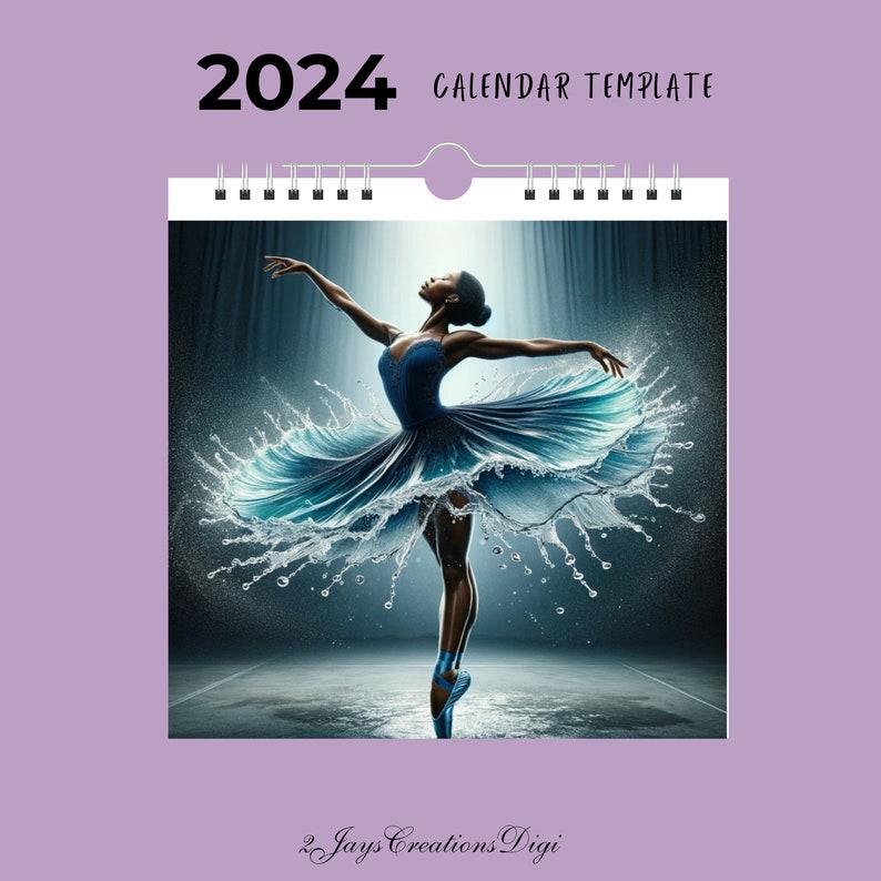 2024 Customizable Canva Calendar Template Editable Digital Planner for ...