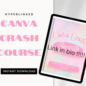 Canva Crash Course for Beginners, Editable Canva Guide , Instant ...