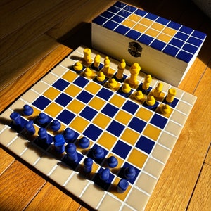 Tile Chess Set - Etsy