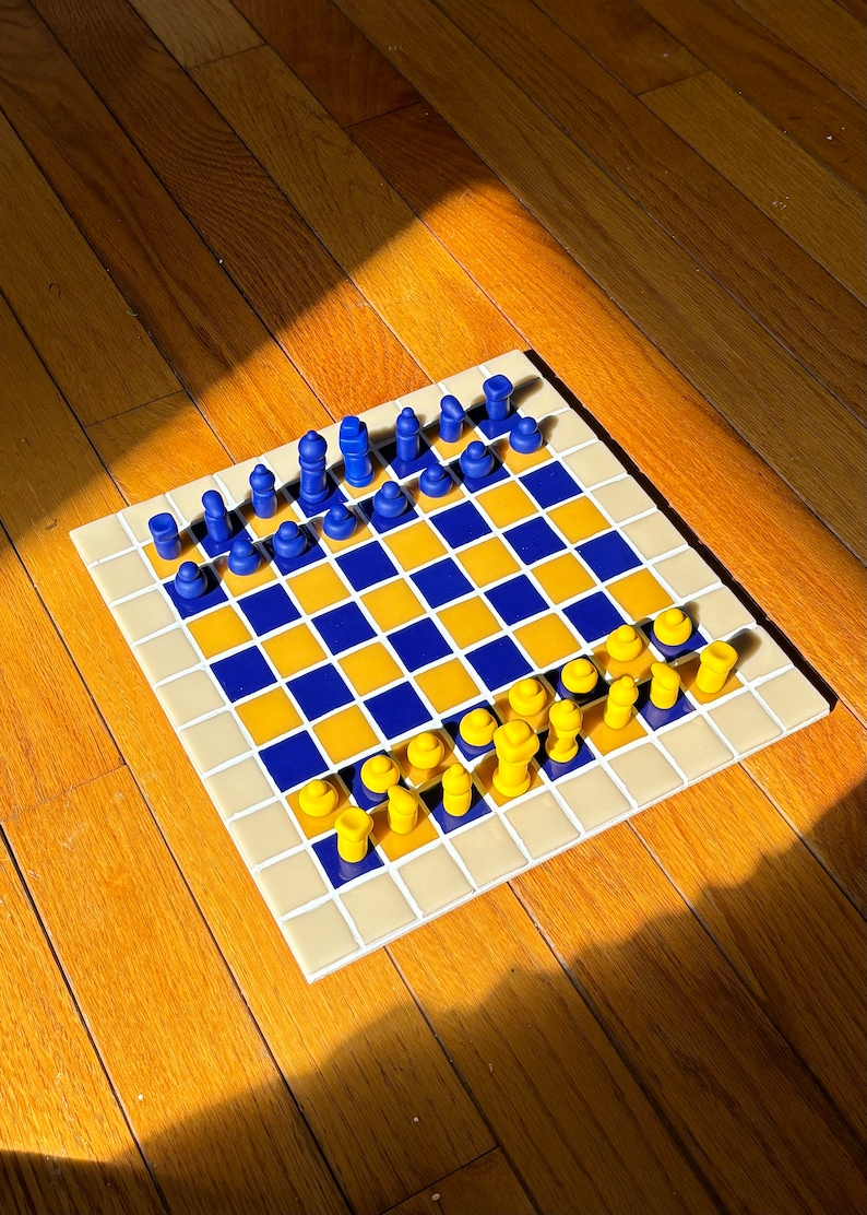 Tile Chess Set - Etsy