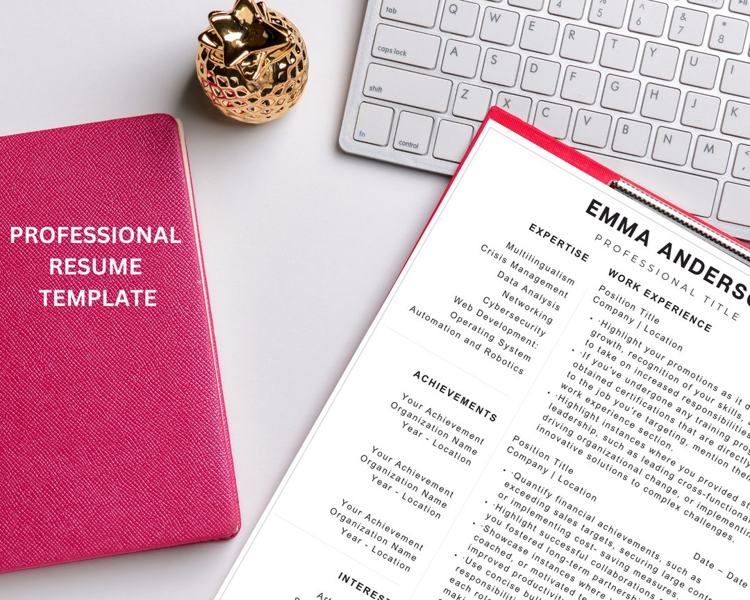 Resume Template, Professional Resume Template for Word, Pages, Google ...