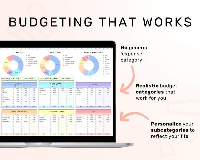 Excel Budget Template Google Sheets Budget Spreadsheet Paycheck Budget ...
