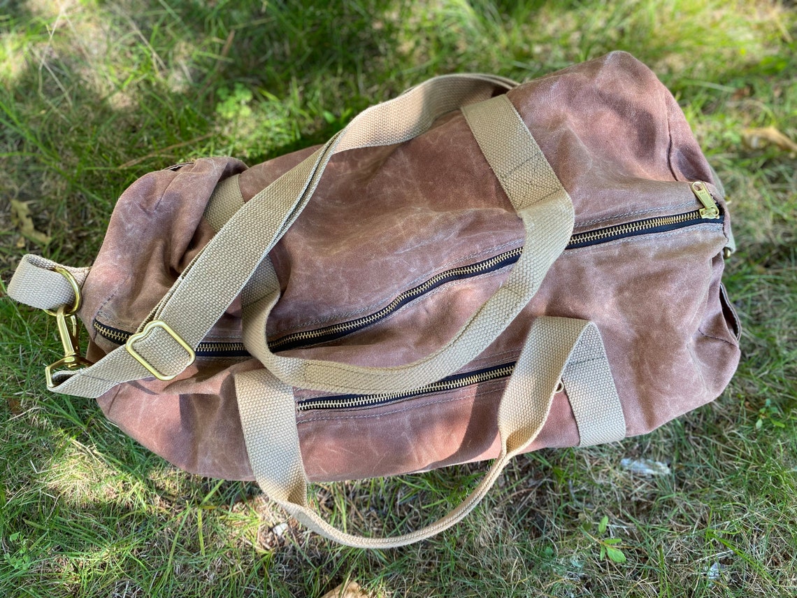 Waxed Canvas Duffle Bag - Etsy