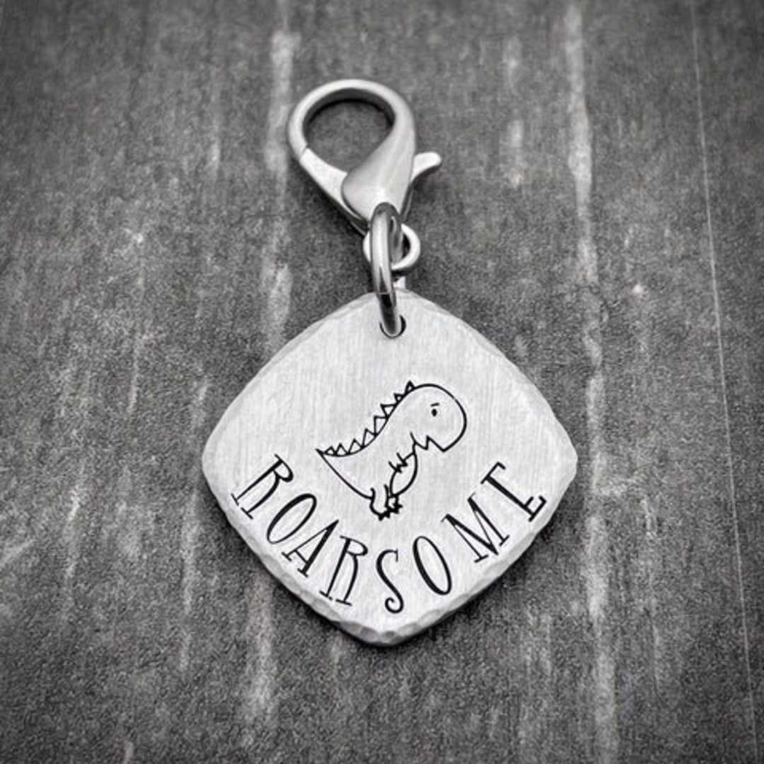 Roarsome Keychain Dino Keychain T-rex Keychain Dinosaur - Etsy